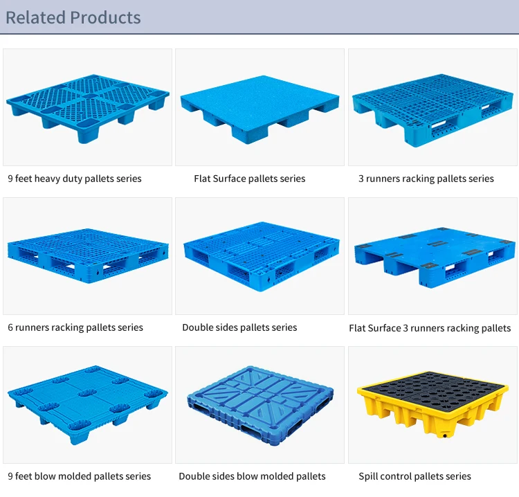 9 Feet 4 Way Entry Polyethylene Pallet Solid Blow Plastic Pallets ...