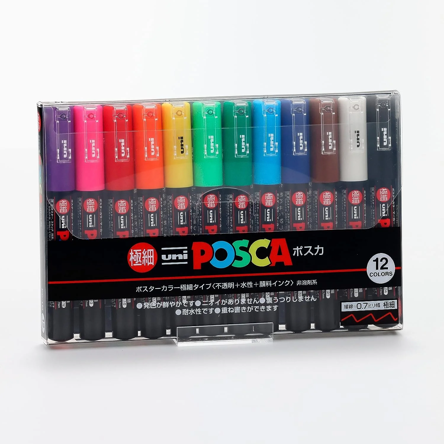 Uni Posca Paint Marker Pens Bundle Set, Mitsubishi Poster Color Marking ...