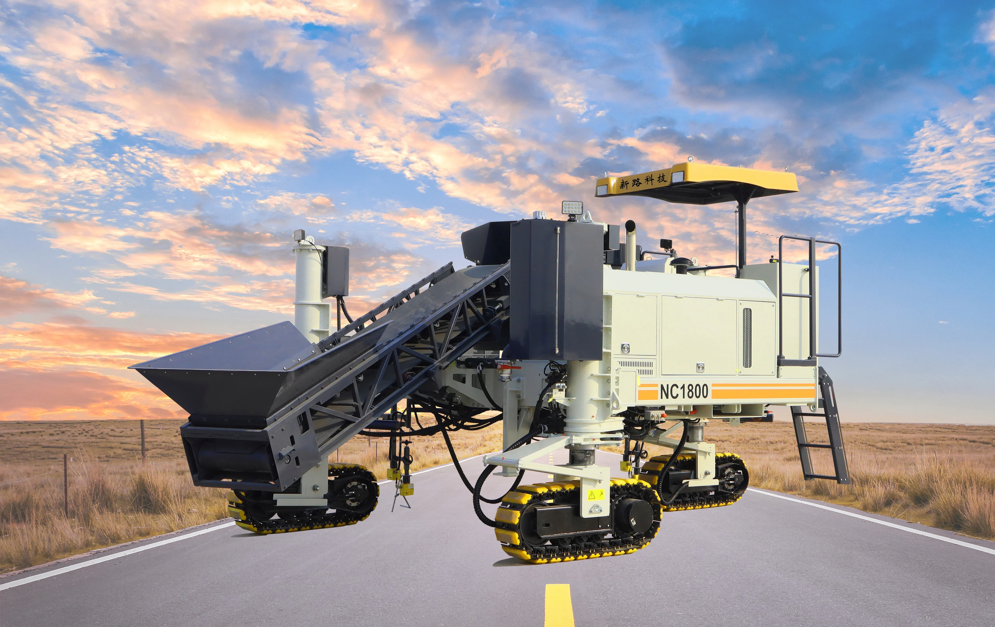 Official Slipform Paver Nc1600 Road Concrete Curb Paver Kerb Machine ...