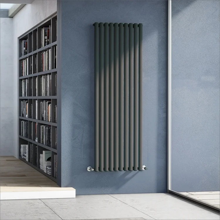 Modern Style Water Heating Steel Vertical Grey Radiator Central Double ...