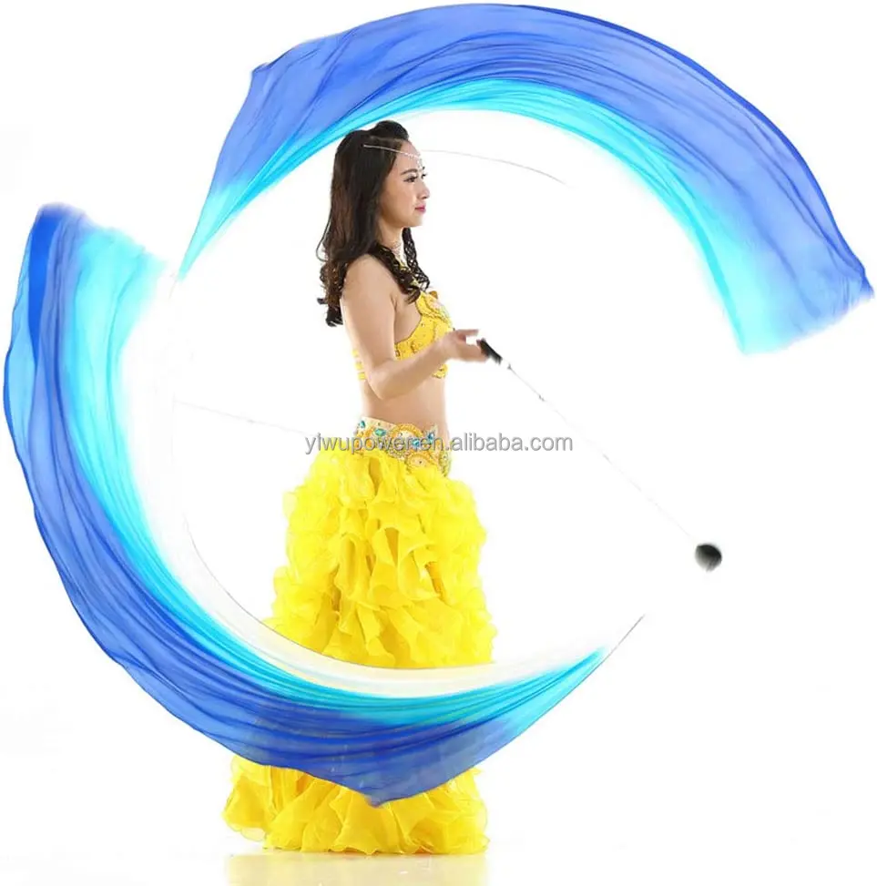 Adult Size Dance Silk Veil Poi Ball Streamer Throw Ball Stage Props