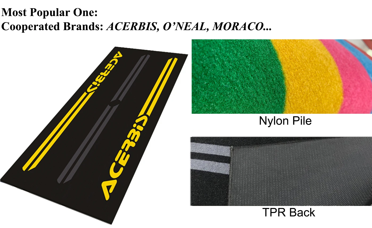 Decorative Brand Display Oil And Water Resistant Pit Mats Motorcycle ...