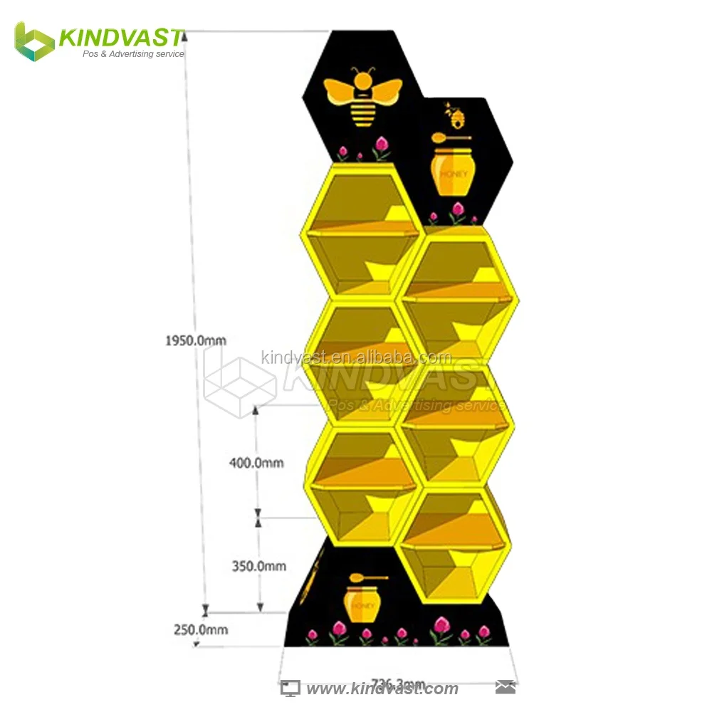 Honeycomb Shaped Cardboard Display For Sweets Food - Buy Cardboard ...