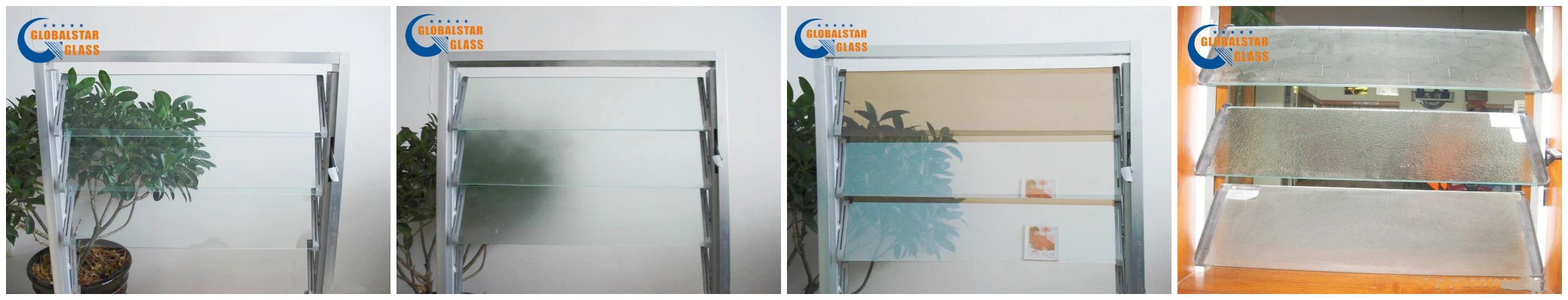 4mm5mm 6mm Bronze Float Louver Glass Obscure Louvre Blade Glass ...