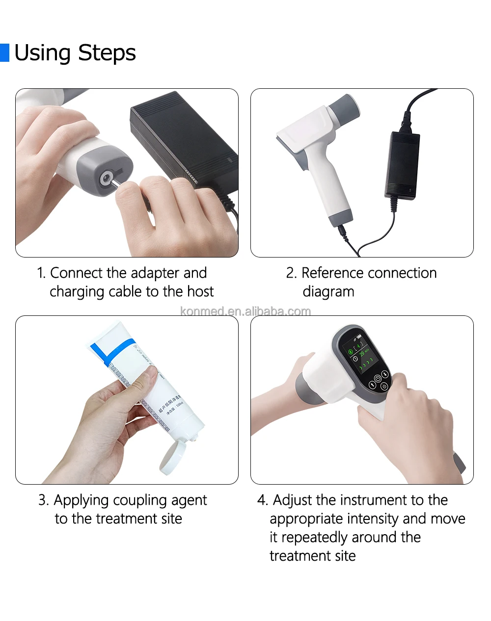 Konmed All-digital Ultrasound Physical Therapy Medical Soft Tissue ...