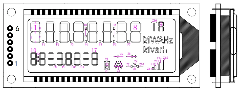 Custom Large Segment Lcd Module 4 Digit 7 Segment Lcd For Clock And ...