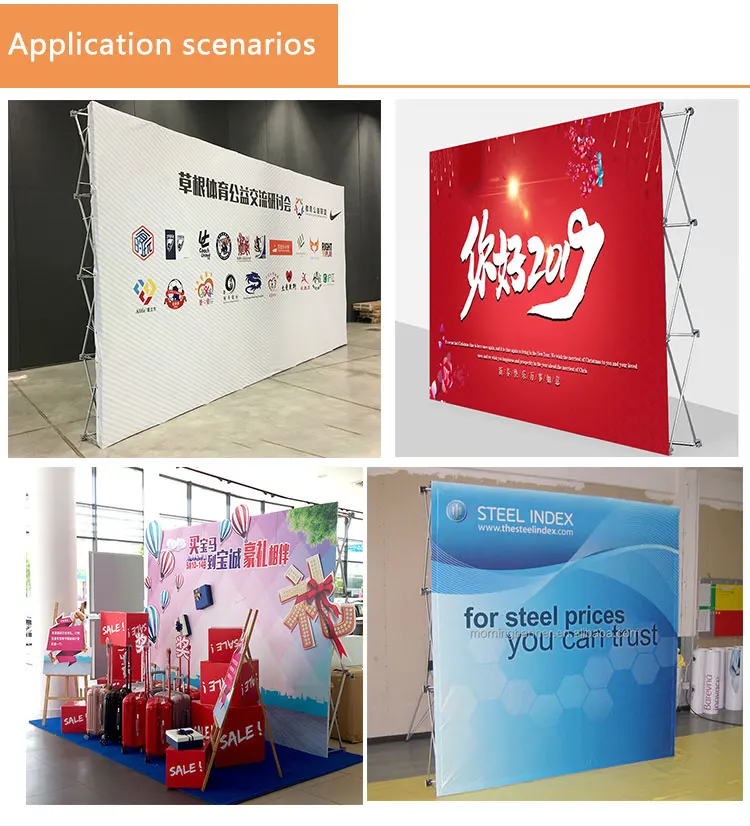 Foldable Aluminium Frame Portable Backwall Tension Fabric