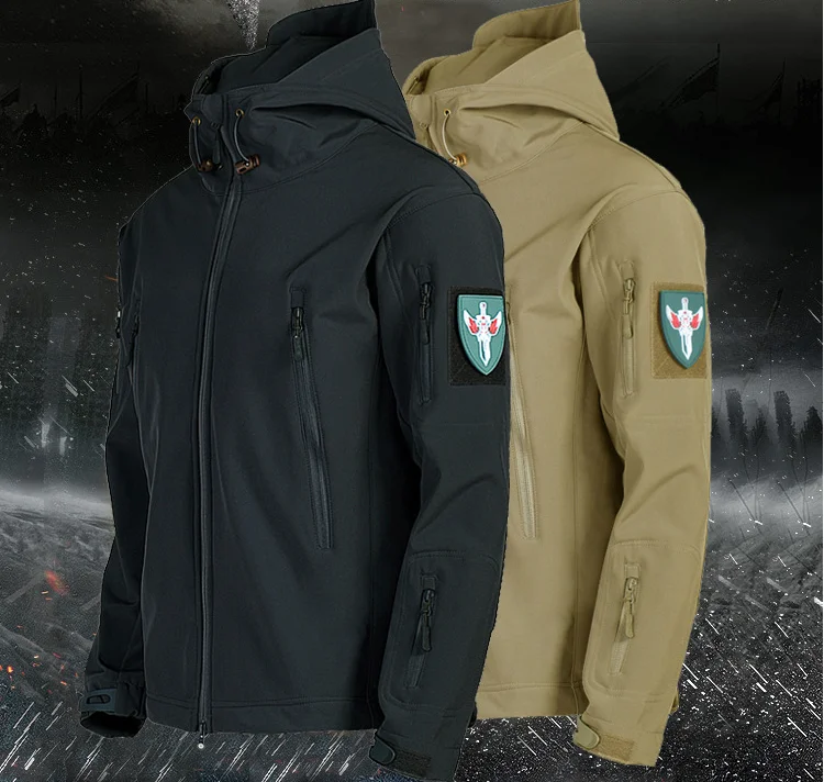 Cold-proof Outdoor Shark Skin Soft Shell Clothing Winter Men's Jacket ...