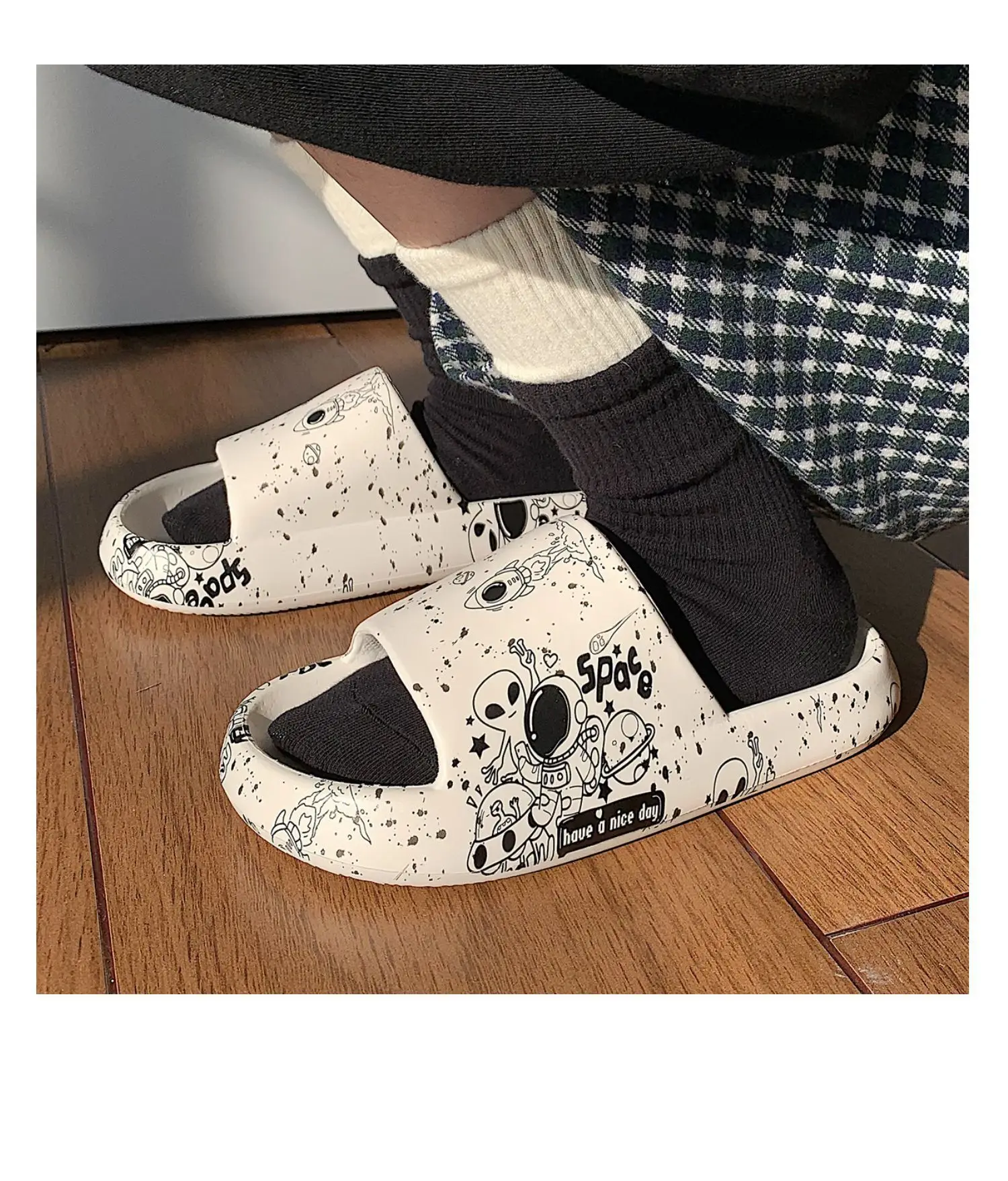 XIXITIAO Alien Pattern Cartoon Women and Men New Fashion Good Quality ...