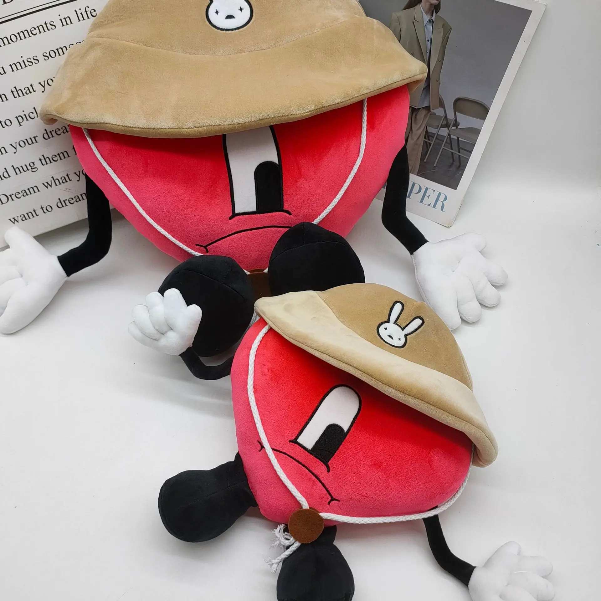 New Arrival Bad Bunny Plush Red Heart Custom Plush Pillow Stuffed Bad ...