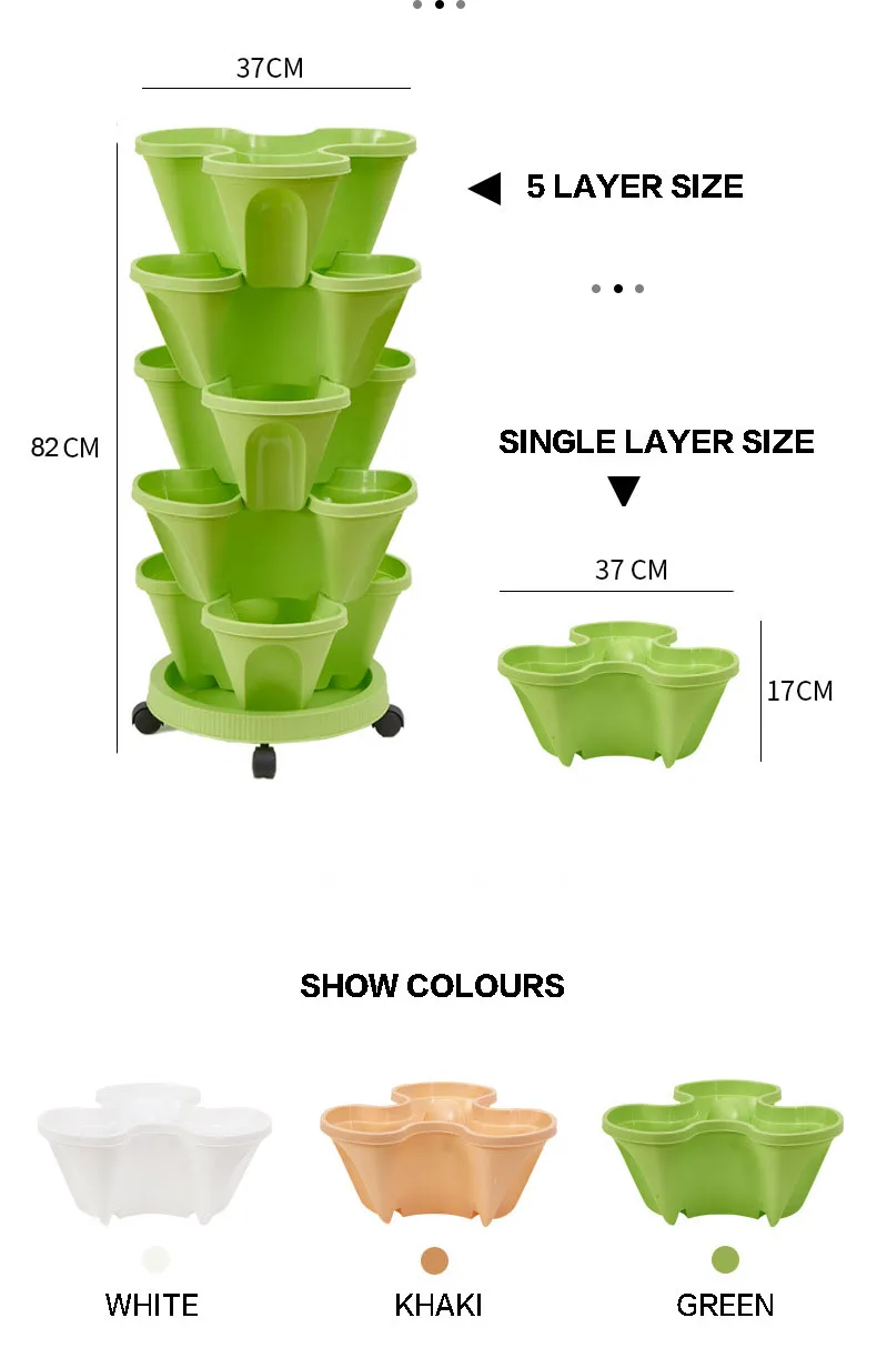 Vertical Garden Planter - Stackable Pots for Smart Planting