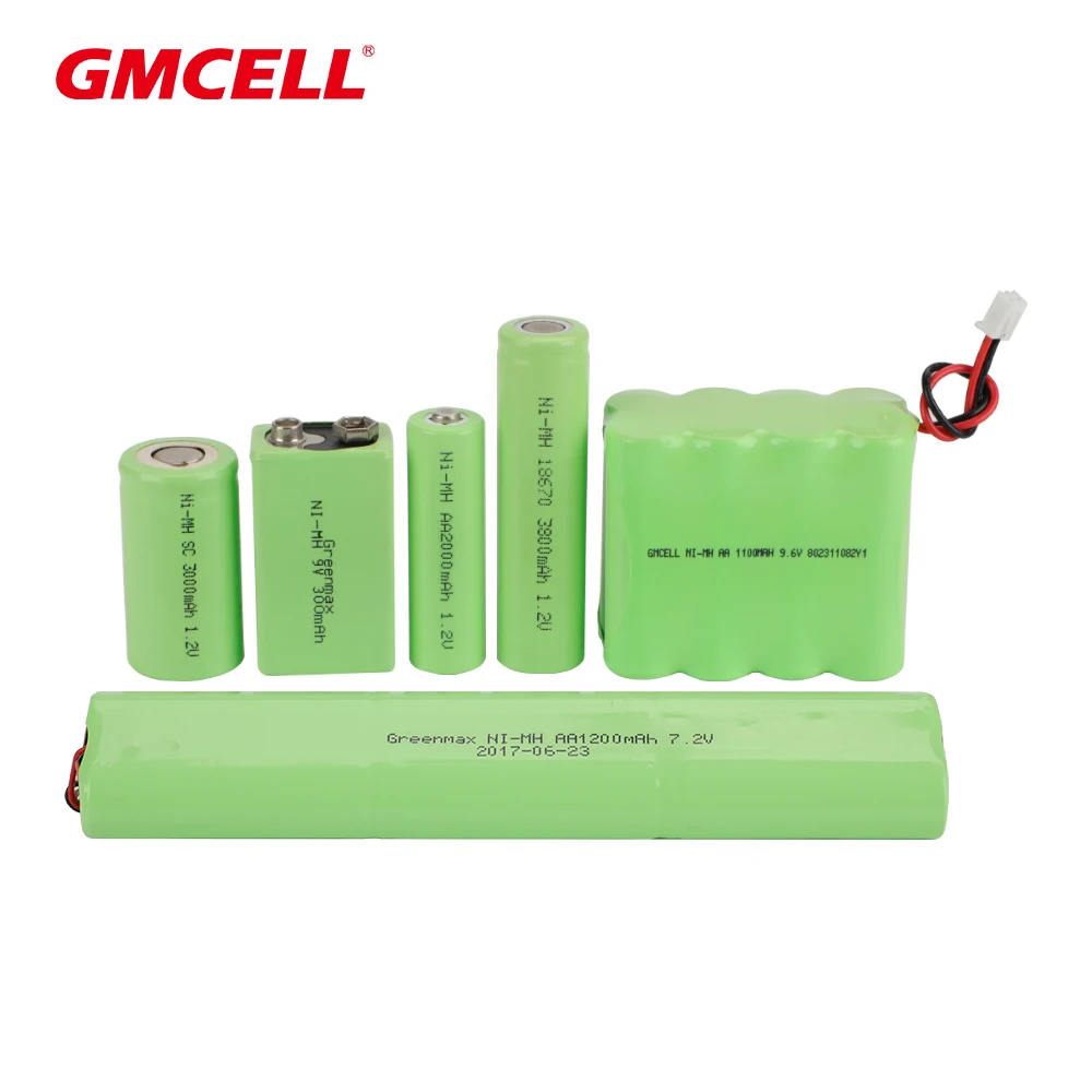 Customized AA NiMH Battery Packs 1200mAh 2000mAh 2500mAh 2600mAh 4.8V ...