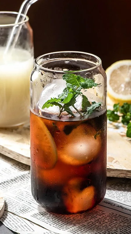 Wholesale 16oz Glass Jar With Bamboo Lid Coffee Soda Beer Jar Shape ...