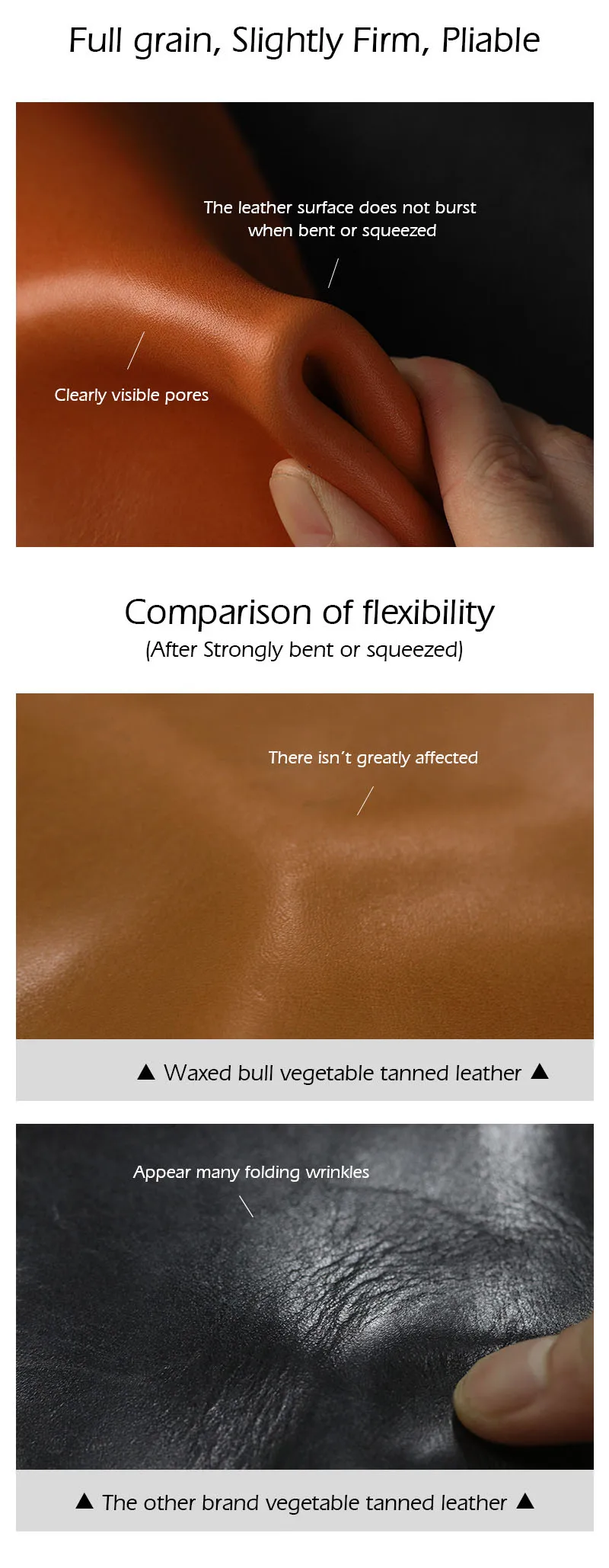 Bull Vegetable Tanned Leather - 12colors for DIY Crafts