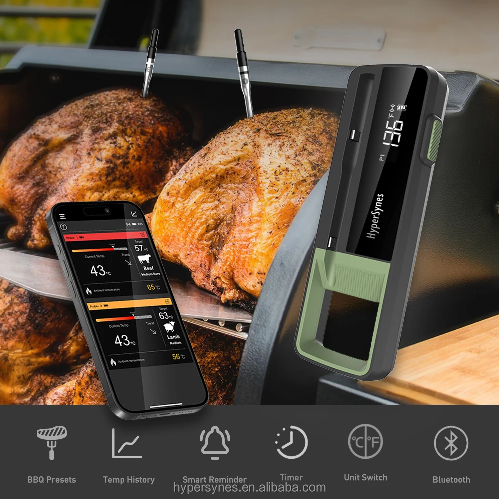 557Ft Digital Mini Wireless Cooking Grilling Thermometer Newest ...