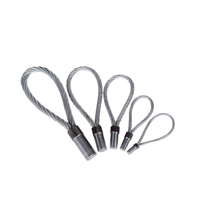 Stainless Steel Wire Rope Threaded Lifting Loop Slings Stainless Steel ...