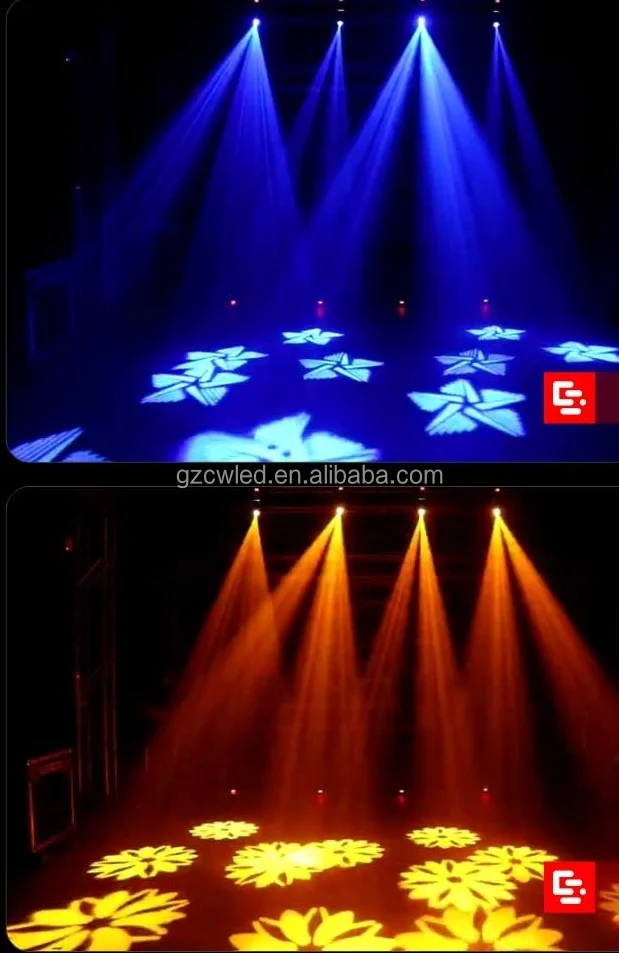 FCC Stage Light Gobo Projector 60W DMX Spot Moving Light LED