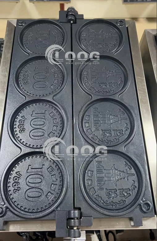 Korean Street Food Commercial Coin Pancake Maker Digital Coin Cheese ...