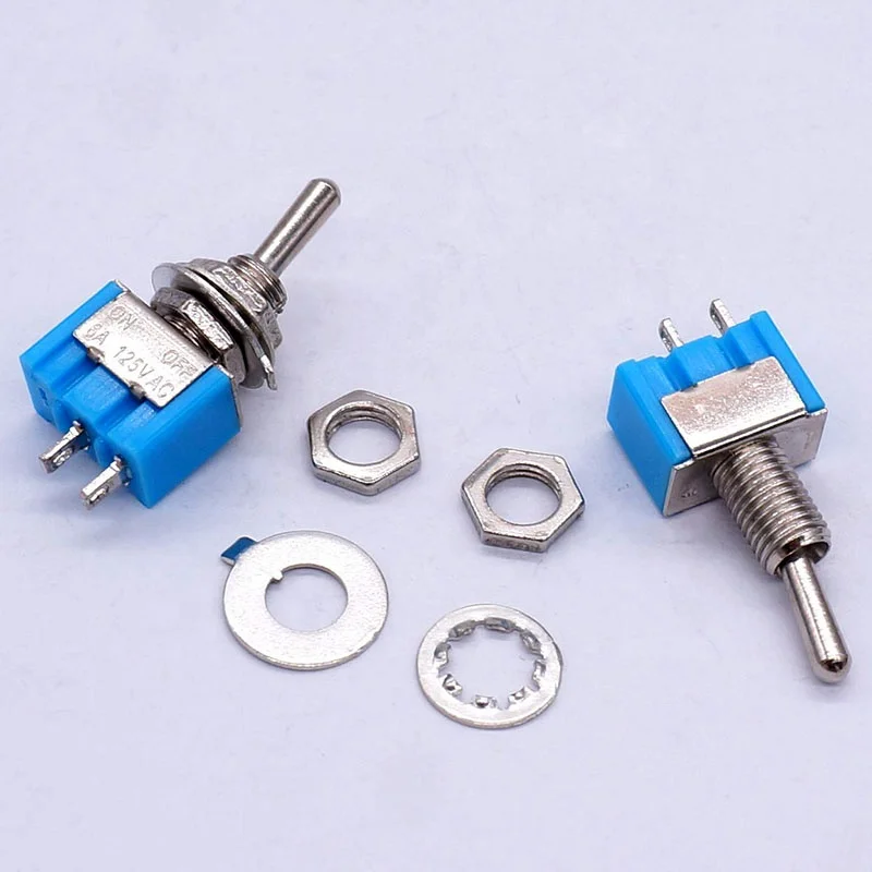 MTS-101 SPST 2 Pin On/off Mini Toggle Switch - 10,000 Life