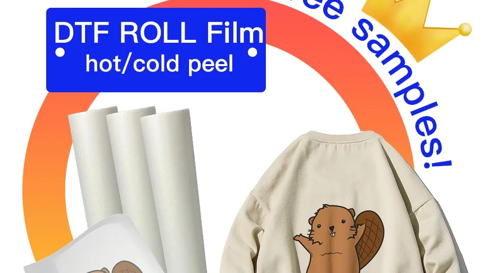 Custom Size Dtf Sheet Double Sided High Matte A3 A4 Dtf Film Hot Peel Heat Transfer Dtf Pet Film ...