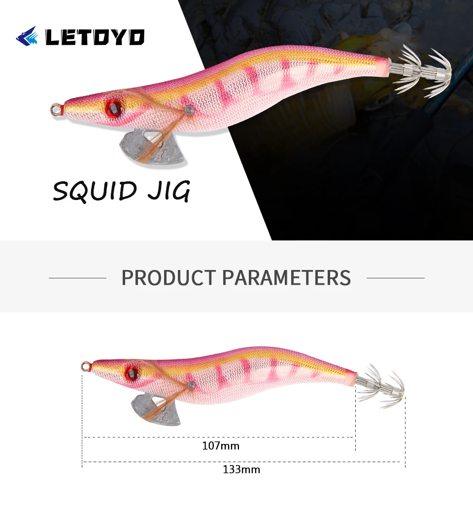 Letoyo Egi Squid Jig Lure 3.5# Lead Head Fishing Lures High Quality Squid Jig For Fishing - Buy ...