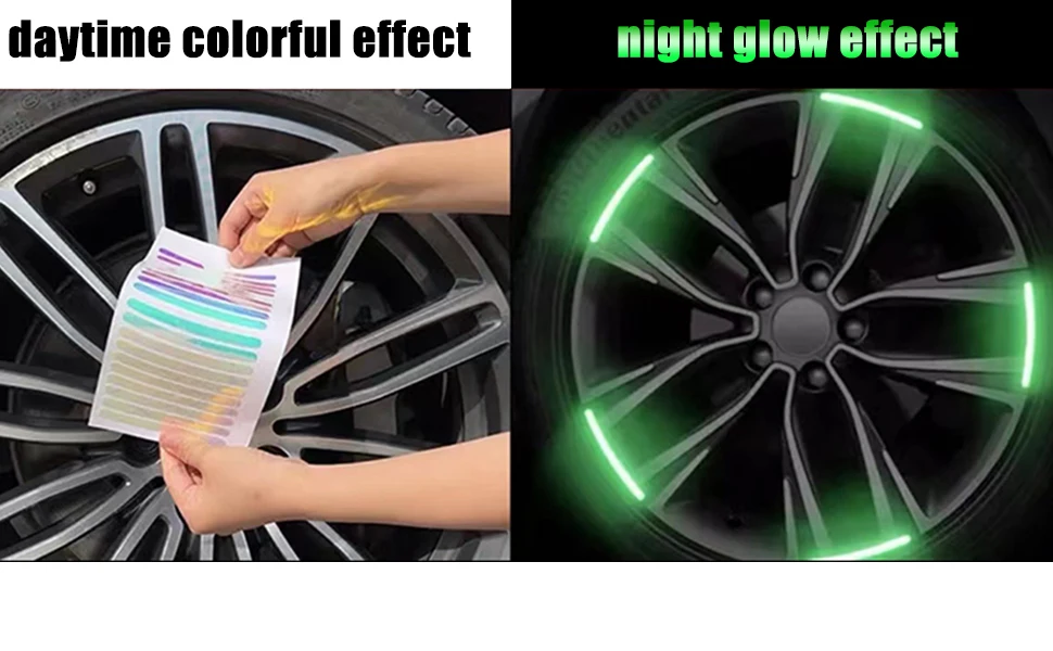 Factory Custom Logo Car Stickers Glowing Wheel Hub Sticker Car Stripe ...