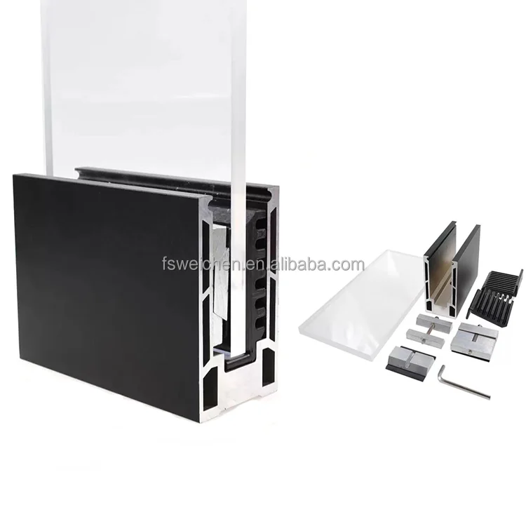 Profil Saluran U Aluminium Untuk Pagar Kaca Luar Ruangan Dan Pagar Kaca ...