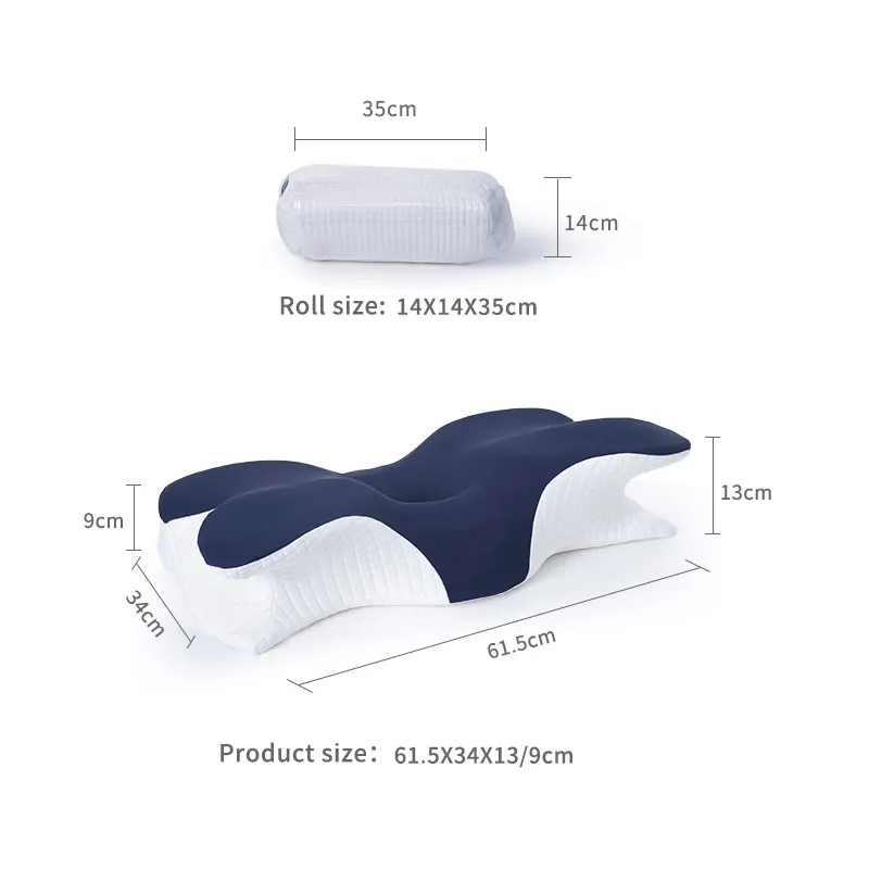 Custom Logo Ergonomic Memory Foam Pillow - Therapeutic Sleep