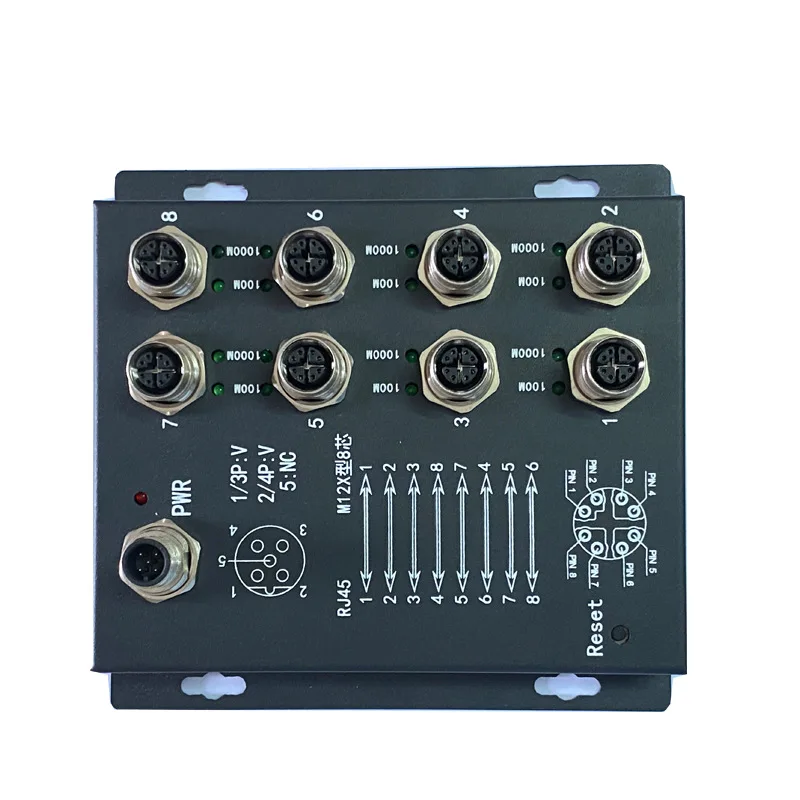 8 Port Gigabit Switch Managed Industrial WEB OMC-R VLAN LACP Switch ...