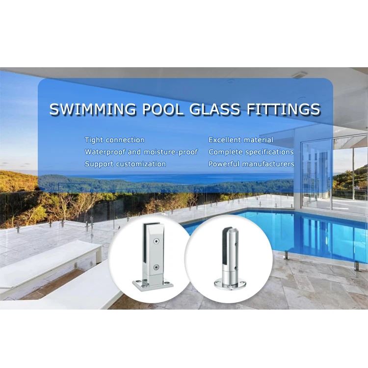 Frameless Swimming Pool Glass Balustrade And Stair Railing Fitting ...