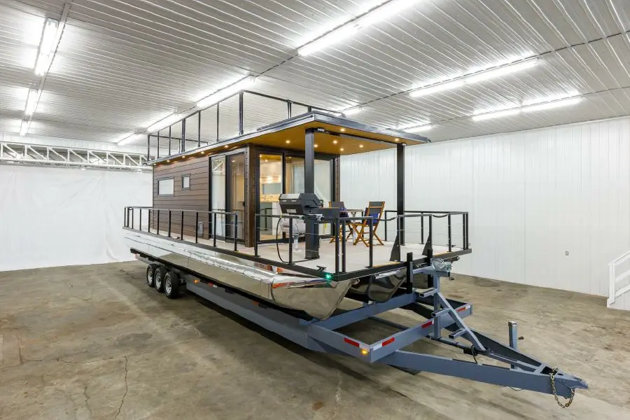 Kinocean Customizable Aluminum Houseboat Pontoon House