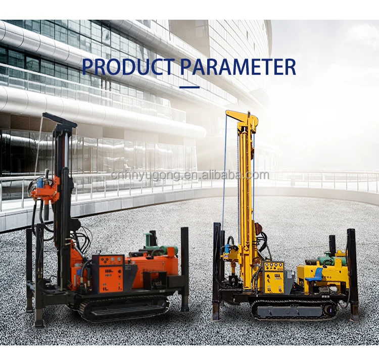 300m Depth Crawler Mounted Pneumatic Rotary Table Drilling Rig For ...