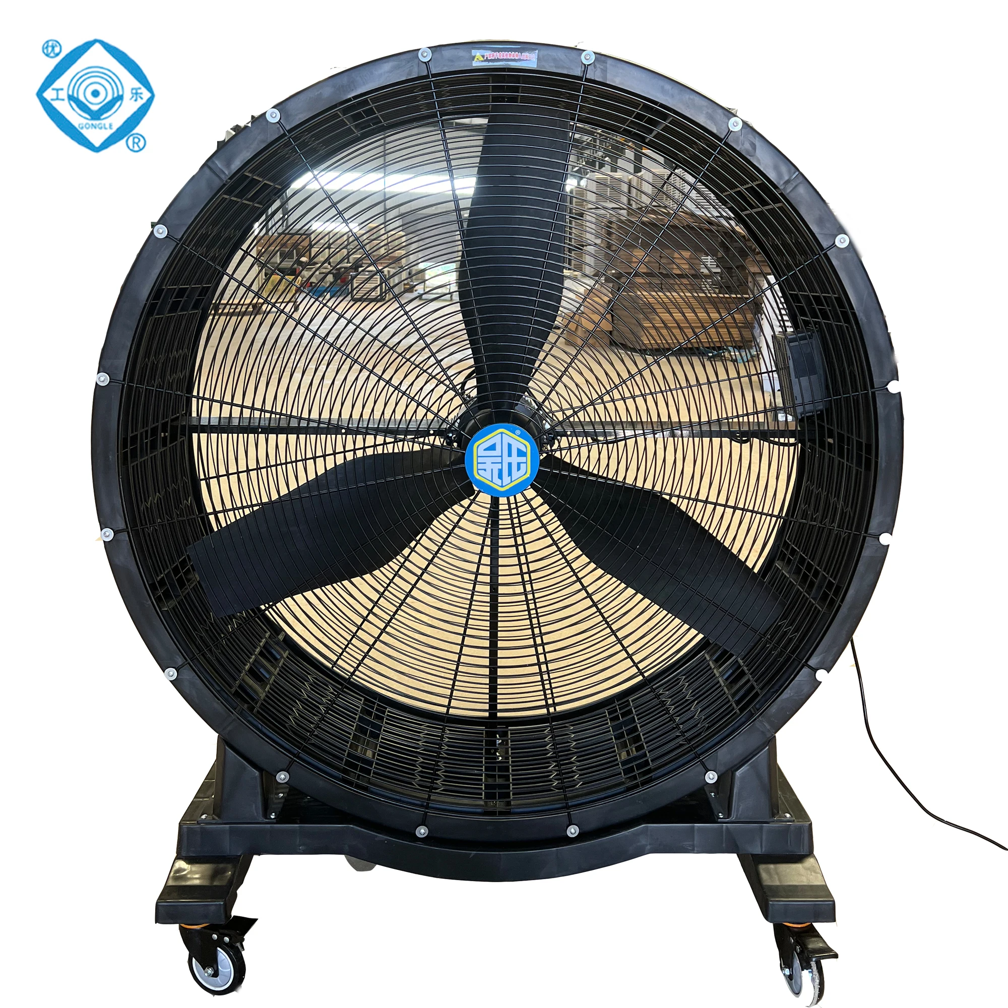 Outdoor Big Ass Fan 1.15m 3 Nylon Blade Movable Large Standing Fan ...