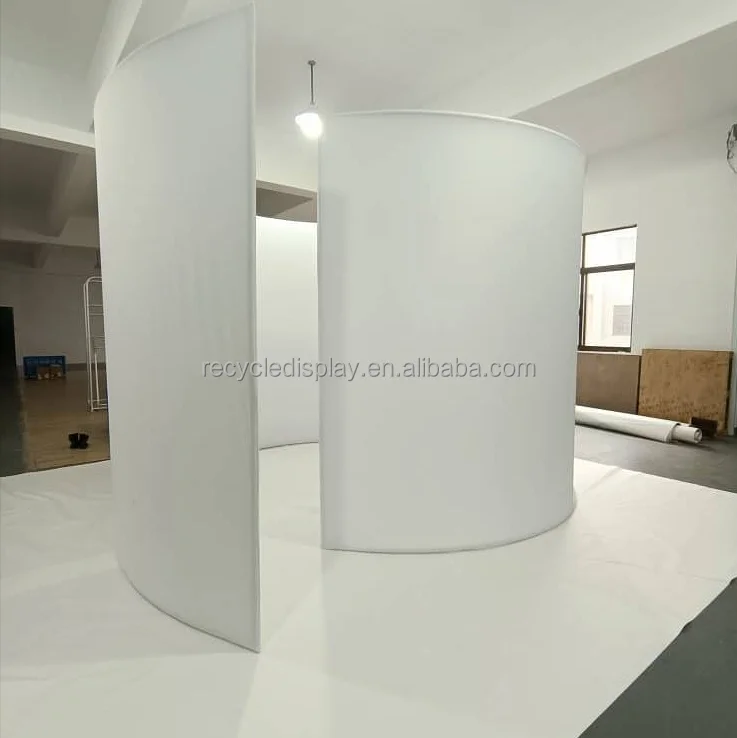 Customize Made Circular 360 Photo Booth Backdrop - Chrome Green