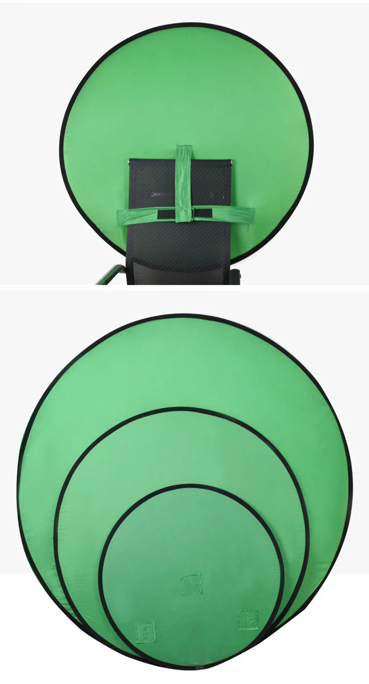 Collapsible Portable Webcam Background - Green Chroma Key