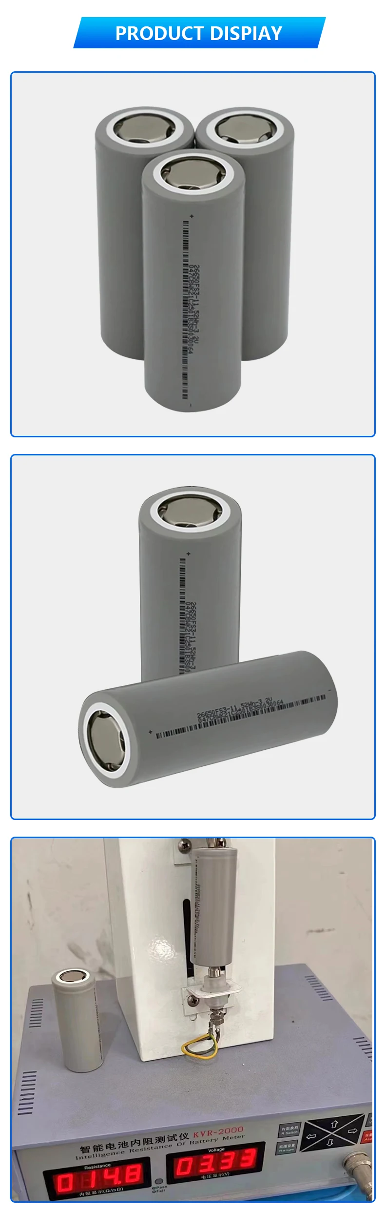 26650 3.2V Rechargeable Li-Ion Battery - 3600mah Long Life