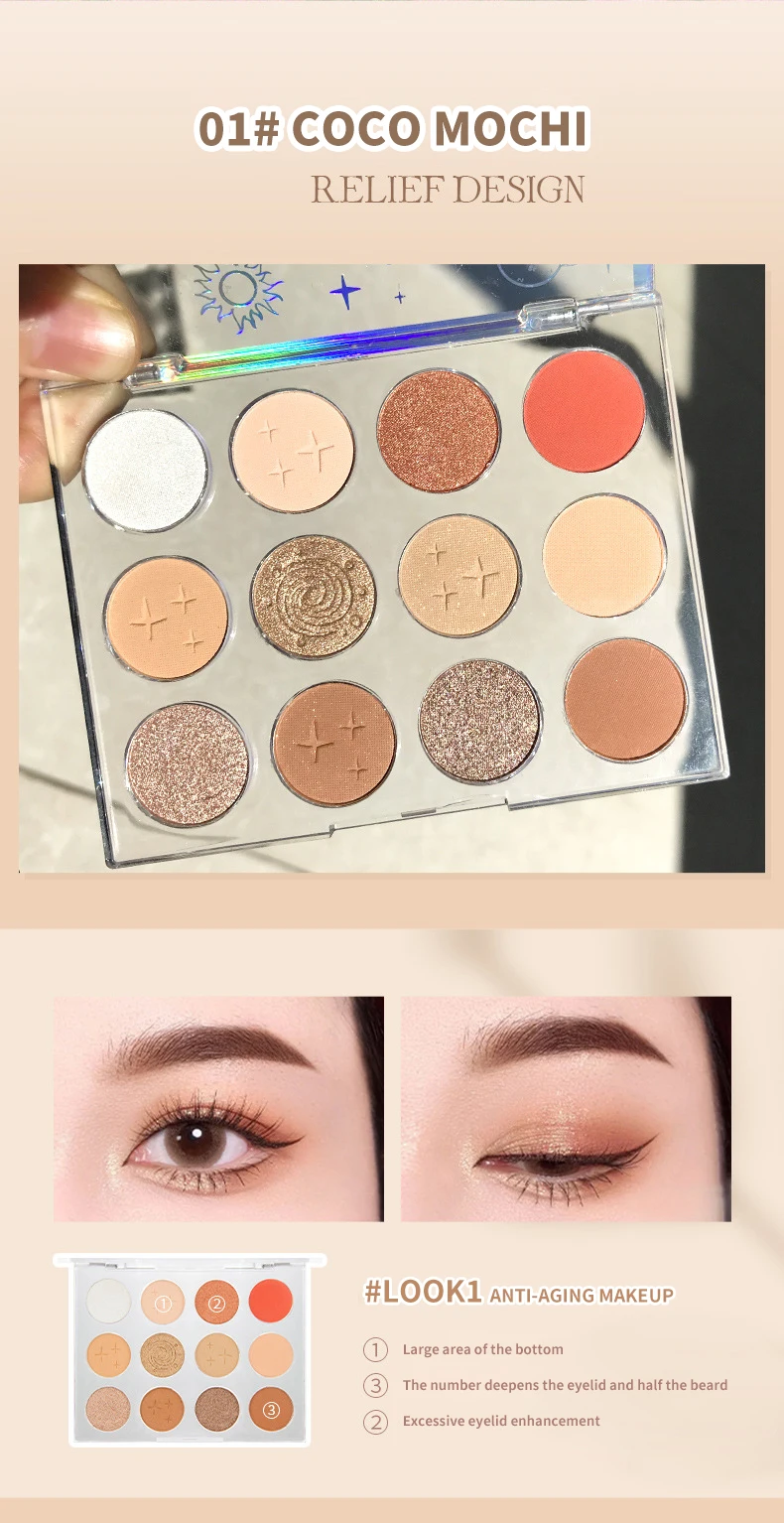 Custom Transparent Acrylic Make Up Eye Shadow Pearlescent Matte ...