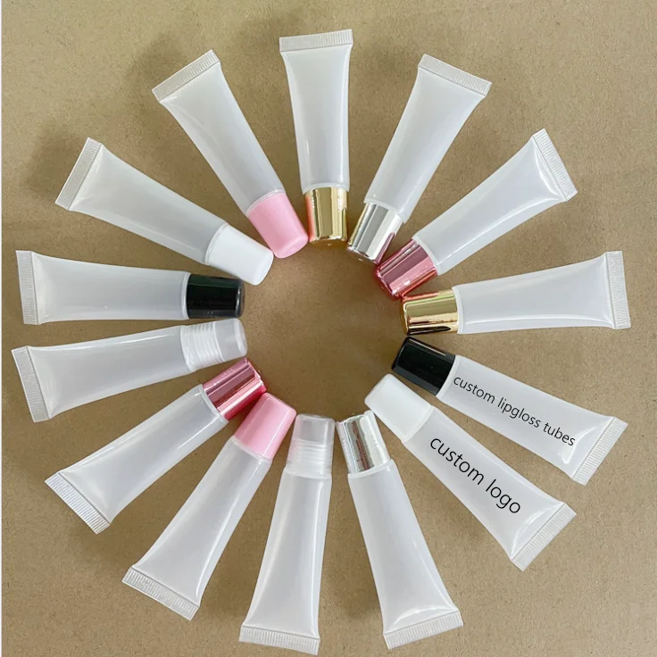 Private Label Logo Empty Squeeze Lip Gloss Tubes 10ml 15ml Lip Gloss ...