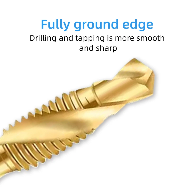 Alibaba.com: HSS Titanium Spiral Flute Machine Taps M3-M8 for precise ...