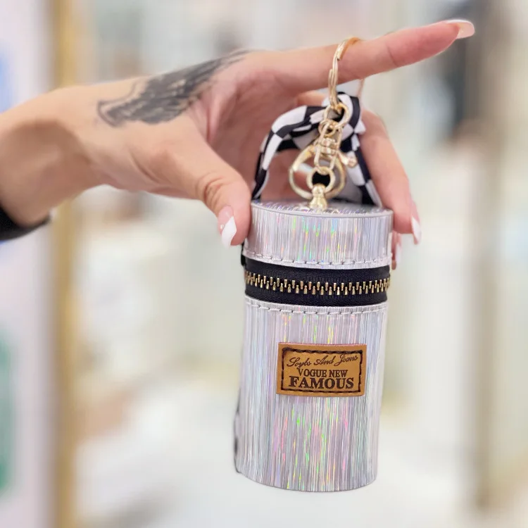 Private Label Lipgloss Mini Keychain Bag Custom Logo Cosmetic Bag ...