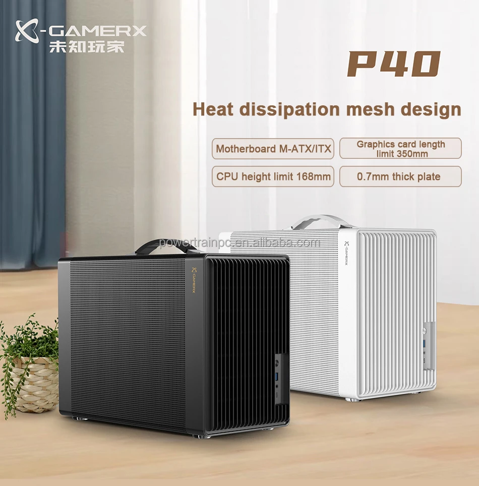 Gamer-X MicroATX Mid Tower Gaming PC Case with Side Panel Window ...
