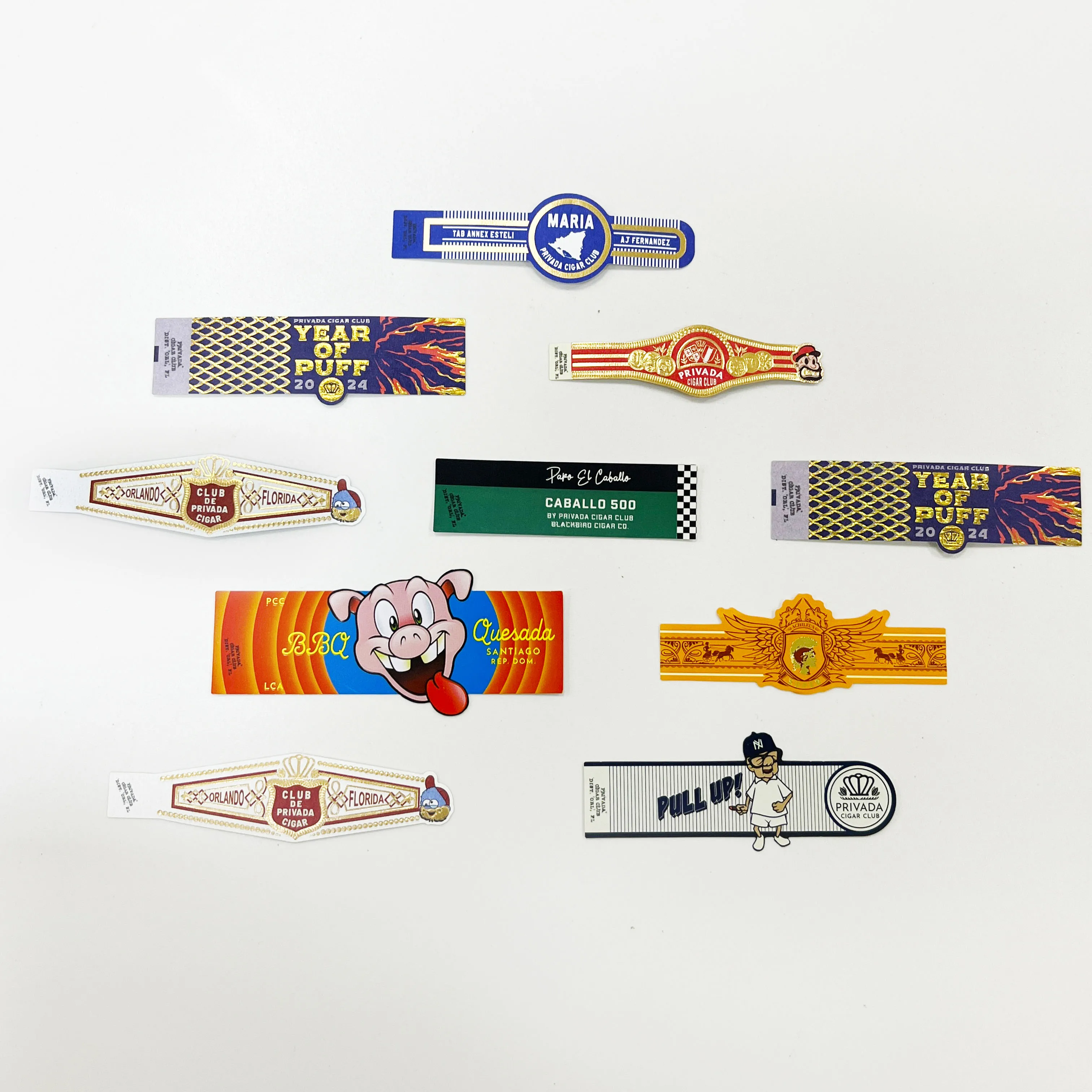 High Quality Eco-friendly Sticker Customize Cigar Band Labels Gold Foil ...