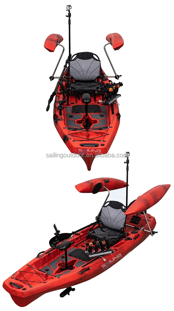 Pro Angler 3m 2 Piece 1 Person Foldable Plastic Fishing Kayak With ...