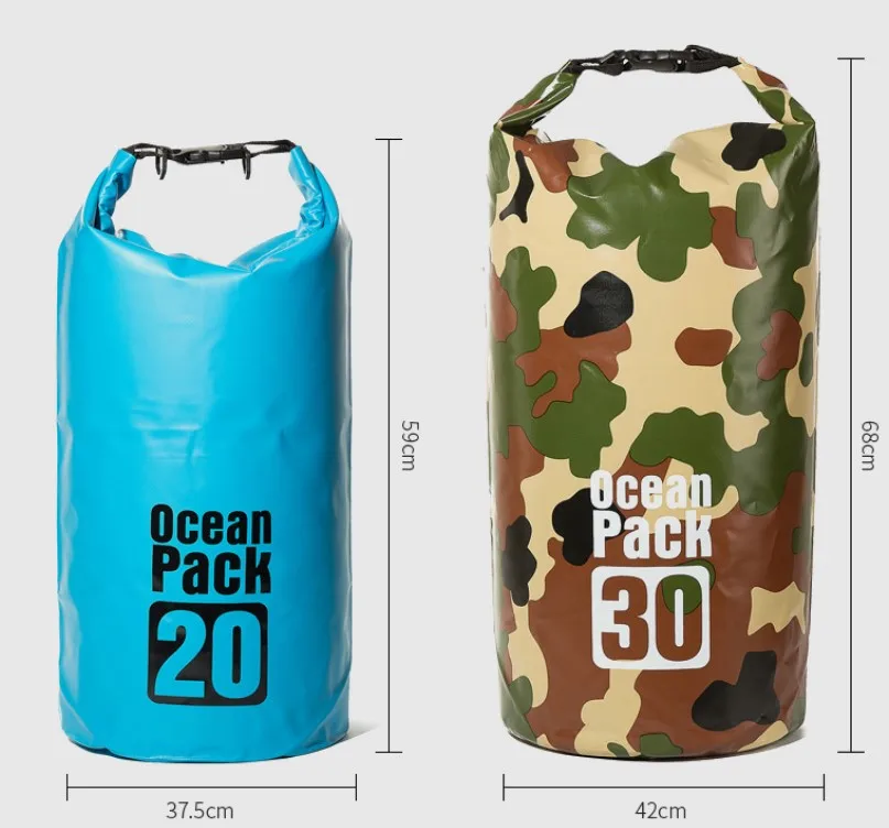 2l 3l 5l 8l 10l 15l 20l 30l 40l Boating Floating Hiking Kayak Wet Custom Logo Outdoor Pvc Ocean ...