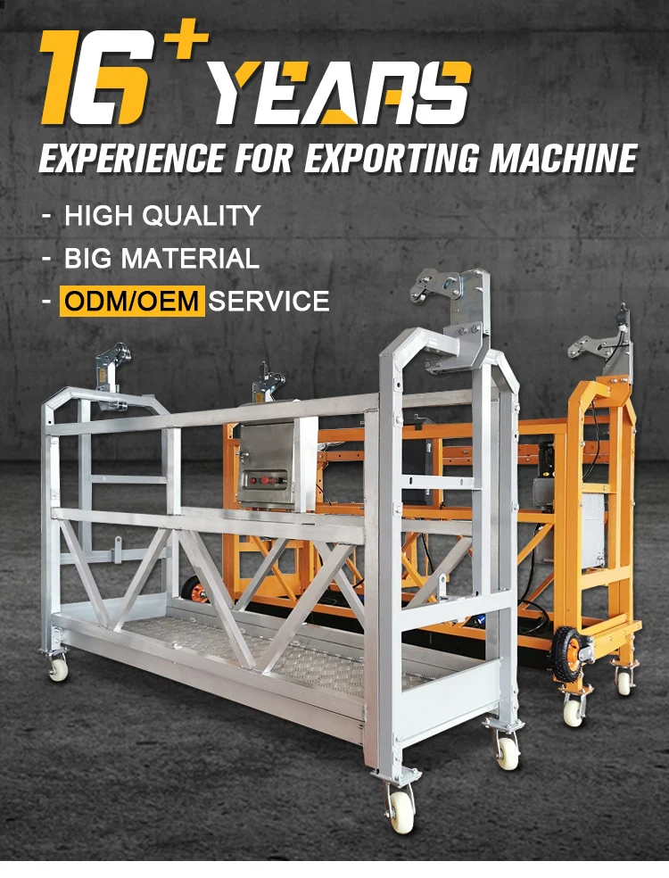 Building Construction Electric Lift Suspended Wok Platform Ladders ...