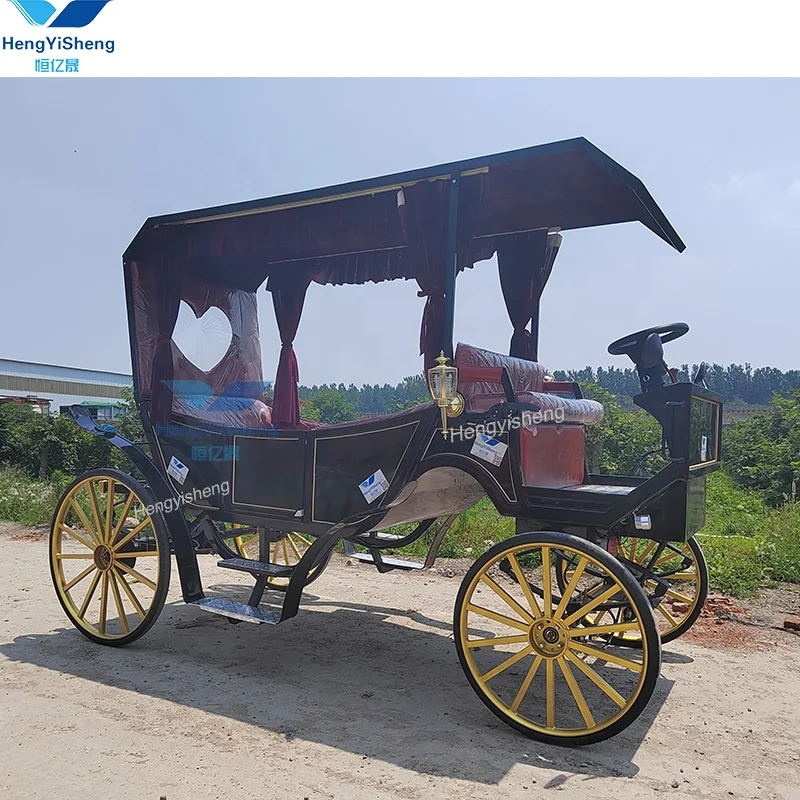 Factory Price Sightseeing Horse Carriage Wagon Princess Wedding Horse ...