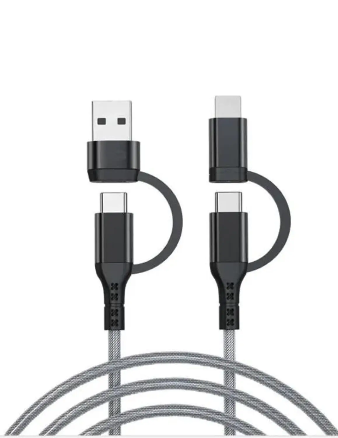 4 In 1 Usb C Multi Fast Charging Cable Pd 60w Nylon Braided Ultra ...