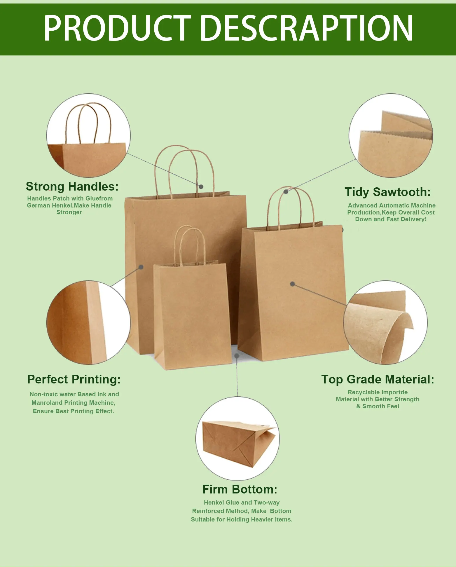 Custom Personalized Restaurant to Go Take Away Out Paperbag Brown Kraft ...