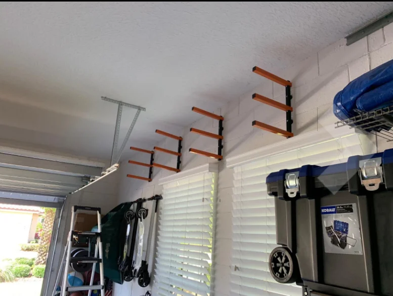 Wall Mount 3-level System With Durable Sheet Metal Screws Wood Rack ...