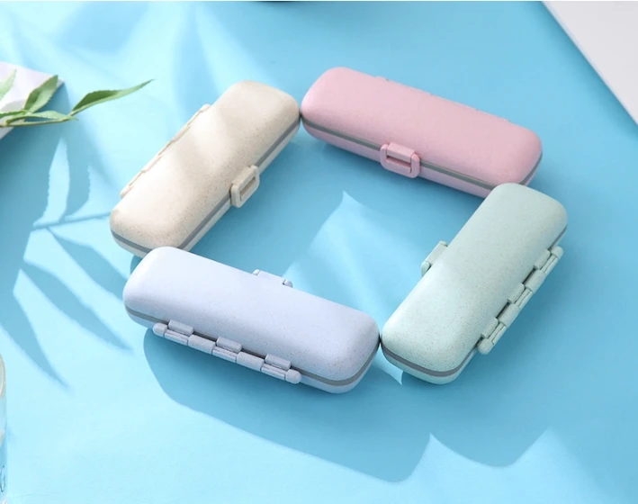 Hot Sales Wheat Straw Material Weekly Pill Organizers Pill Storage Case ...